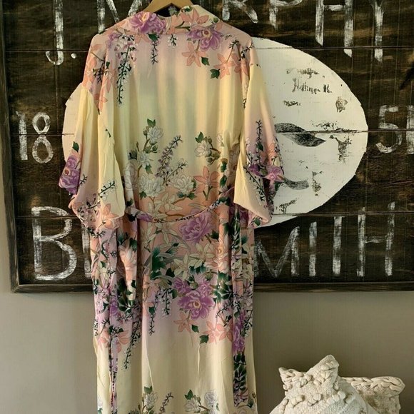 Shop Fig | Tops | New Bohemian Floral Kimono Maxi Duster Jacket | Poshmark